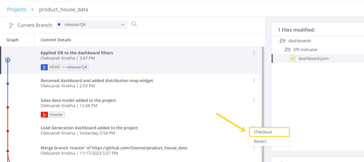 Working with Git Integration Projects
