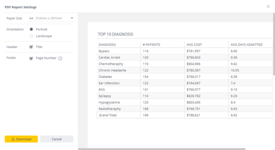 Downloading Widgets to PDF